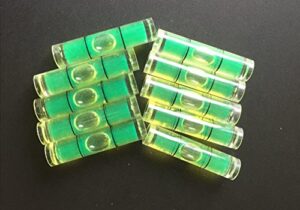 10 pcs d 8mm l 35mm acrylic bubble spirit level vial 5/16" (d) x 1 3/8" (l)