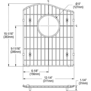 Elkay LKOBG1417LSS Bottom Grid, Stainless Steel