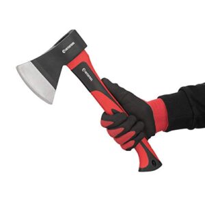 intertool 15” hatchet axe, 1.8 lbs, small camping ax, wood cutting and chopping, shock absorbing fiberglass anti-slip handle ht-0262