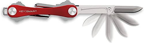 KeySmart Mini Knife - Keychain Pocket Knife, Compact Folding Boc Cutter with Stainless Steel, Add-On Accessory (Silver)