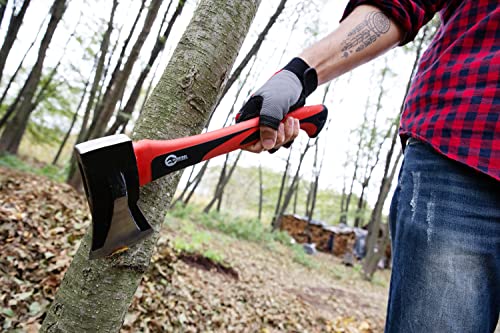 INTERTOOL 15” Wood Splitting Hatchet, 2.2 lbs, Small Splitter Maul, Firewood Camp Axe, Shock Absorbing Anti-Slip Handle HT-0274