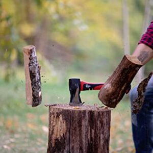 INTERTOOL 15” Wood Splitting Hatchet, 2.2 lbs, Small Splitter Maul, Firewood Camp Axe, Shock Absorbing Anti-Slip Handle HT-0274