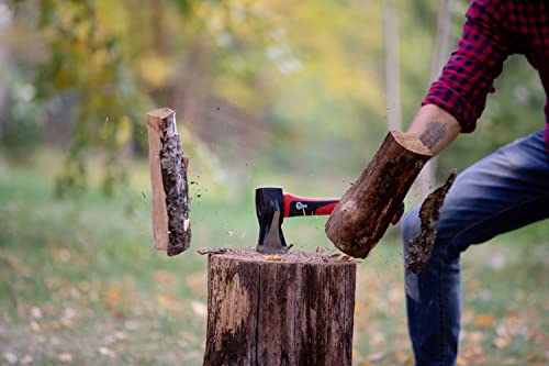 INTERTOOL 15” Wood Splitting Hatchet, 2.2 lbs, Small Splitter Maul, Firewood Camp Axe, Shock Absorbing Anti-Slip Handle HT-0274