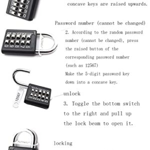 zeng Padlock - Digits Combination Lock,Button Combination Security Padlock Digital Lock, for Gym or Sports Locker, case, Toolbox, Fence, hasp Cabinet (Black)