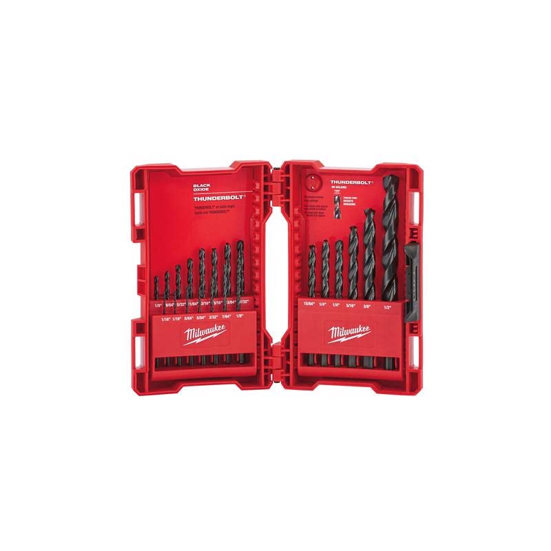 Milwaukee 48-89-2801 21-Piece Thunderbolt Black Oxide Drill Bit Set