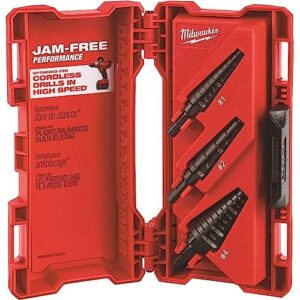 milwaukee 48-89-9221 3 piece step drill bit set