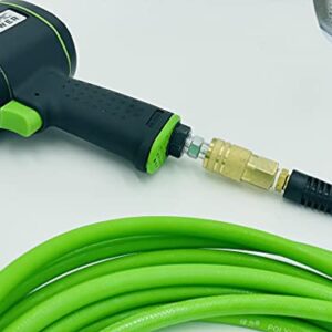 DP Dynamic Power Polyurethane Braided Air Hose 1/4" X 25 Ft with 10 pcs Air Compressor Accessories KIT, 200 PSI.