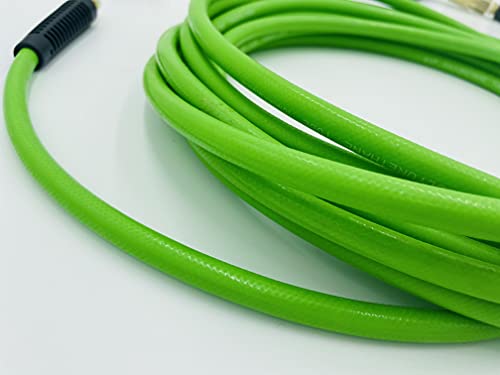 DP Dynamic Power Polyurethane Braided Air Hose 1/4" X 25 Ft with 10 pcs Air Compressor Accessories KIT, 200 PSI.