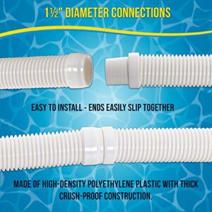 U.S. Pool Supply Professional 8 Piece Swimming Pool Vacuum Cleaner Hose Set - 40" Flexible Spiral Wound Connector Sections with 1.5" Male & Female Cuff Ends - Fits Most Brands of Automatic Cleaners