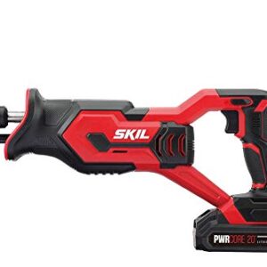 SKIL 20V Compact Reciprocating Saw Includes 2.0Ah PWR CORE 20 Lithium Battery and Charger - RS582902