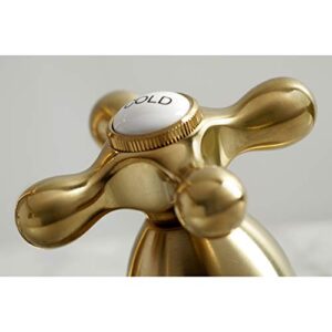 Kingston Brass KS1977AX 8 in. Widespread Bathroom Faucet, Brushed Brass, 8 x 7.56 x 7.44