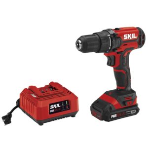 skil 20v 1/2 inch cordless drill driver includes 2.0ah pwr core 20 lithium battery and charger - dl527502