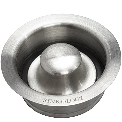 SinkSense 3.5" Disposal Flange Drain with Stopper, Stainless Steel