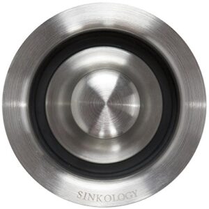 SinkSense 3.5" Disposal Flange Drain with Stopper, Stainless Steel