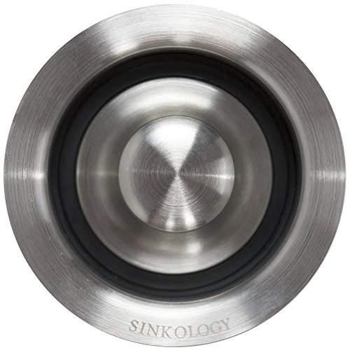 SinkSense 3.5" Disposal Flange Drain with Stopper, Stainless Steel