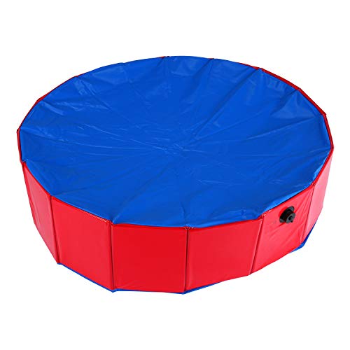 Homend 47inch.D *12Inch.H PVC Pet Swimming Pool Portable Foldable Pool Dogs Cats Bathing Tub Bathtub Wash Tub Water Pond Pool (120cm*30cm（47inch.D *12Inch.H）)