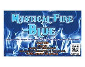 Mystical Fire Blue Campfire Fireplace Colorant Packets (25 Pack, Mystical Fire Blue)