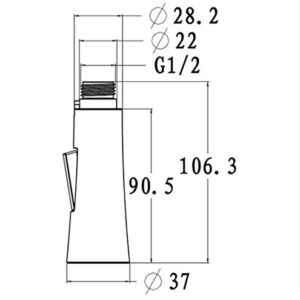 Kitchen Sink Faucet Head 2-Function Pull-Out Spray Head for Bathroom Kitchen Faucet Replacement Part G1/2 Connections, Polished Chrome (Model 2)