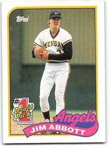 1989 topps tiffany #573 jim abbott mlb baseball trading card