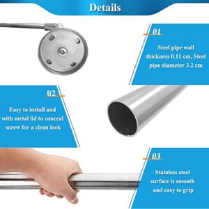 Handicap Rails Grab Bars Bathroom Toilet Safety Rails Support for Elderly Seniors Handicap Toilet Rails Support Assist Stainless Steel Grab Bars for Bathroom Shower Safety Bars Handrails