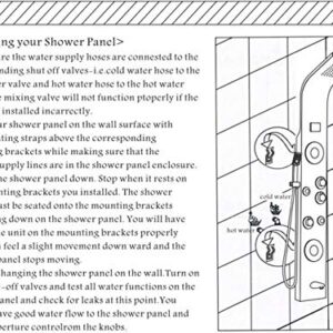 ELLO&ALLO LED Shower Panel Tower System,Rainfall Waterfall Shower Faucet Fixtures Bathroom Rain Massage System with Body Jets Brushed Nickel and Black