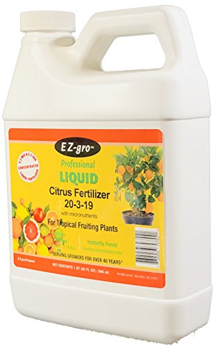 EZ-gro Citrus Tree Fertilizer - Orange, Lemon, Lime, Mango, Avocado - Citrus Fertilizer for Tropical Fruit Trees to Grow More Fruit - Garden-Growing Miracle Nutrients - 1 Qt / 32 fl oz / 946 mL