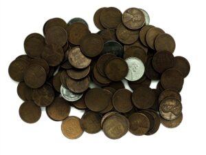 1 p, d, s wheat pennies collection of 100 various dates + bonus 10 coins circulated