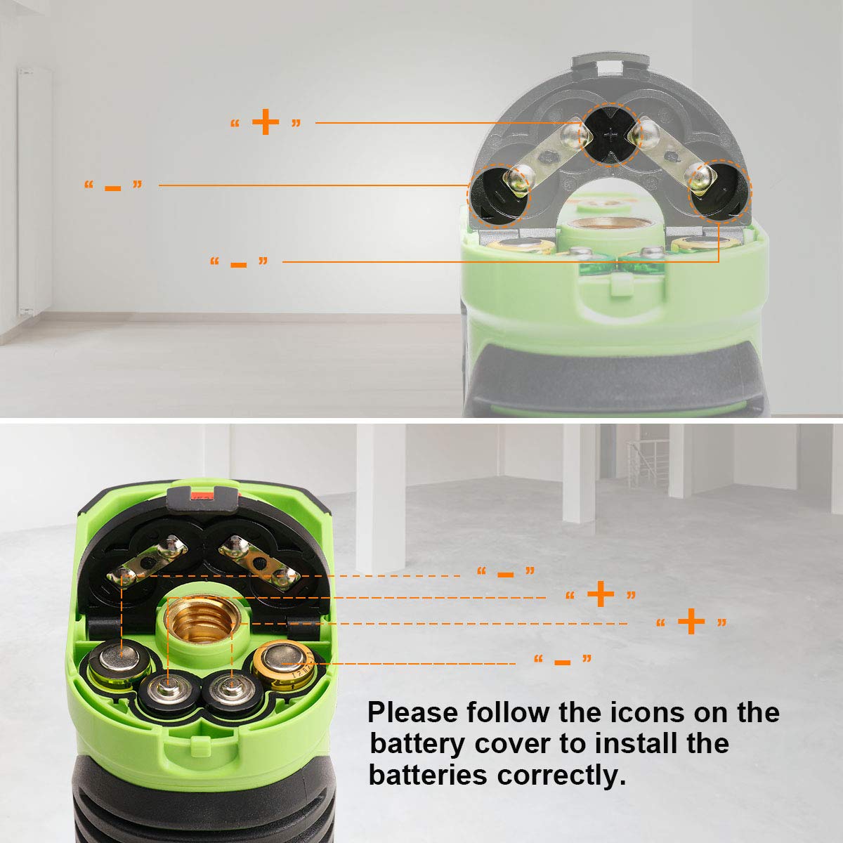 Huepar Self-Leveling Green Laser Level Cross Line with 2 Plumb Dots Laser Tool -360-Degree Horizontal Line Plus Large Fan Angle of Vertical Beam with Up & Down Points -Magnetic Pivoting Base 621CG