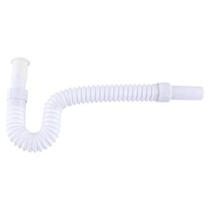 Flexible Extension Drain Pipe, Angle Simple Flexible 1-1/4" Extension Hose, Bathroom Sink Expanded Tube, Lavatory Sink Tailpiece, Tail Pipe Extension For Vessel Sink, Length Of 14-9/16" To 33-1/16"