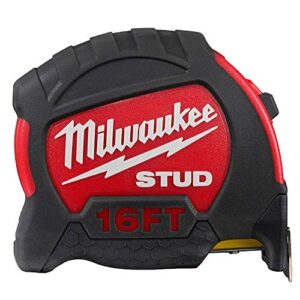 milwaukee 48-22-9916 16-foot reinforced impact resistant stud tape measure