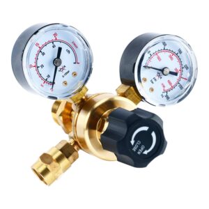 yaetek argon co2 regulators gauges gas welding regulator cga580 mig tig weld 0-4500psi / 0-10bar