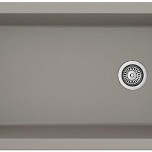 Karran QU-670 Undermount Quartz Composite 32 in. Single Bowl Kitchen Sink in White