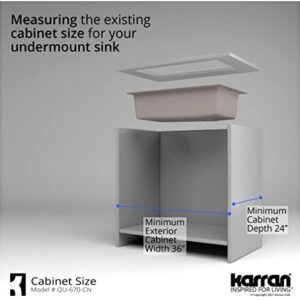 Karran QU-670 Undermount Quartz Composite 32 in. Single Bowl Kitchen Sink in White