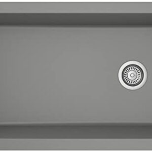 Karran QU-670 Undermount Quartz Composite 32 in. Single Bowl Kitchen Sink in White