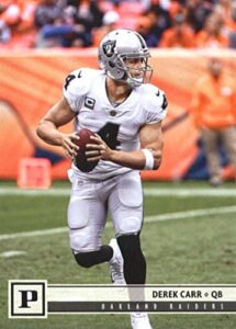 2018 panini nfl football #228 derek carr oakland raiders official trading card