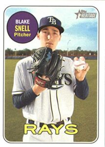 2018 topps heritage #54 blake snell rays mlb baseball card nm-mt