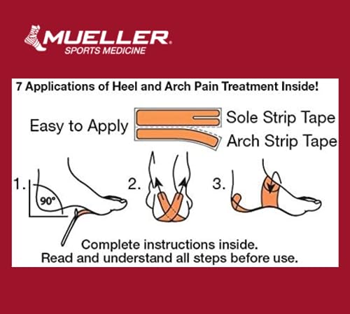 MUELLER Sports Medicine PFTape, Tape for Plantar Fasciitis for Men and Women, Regular, 3 Applications