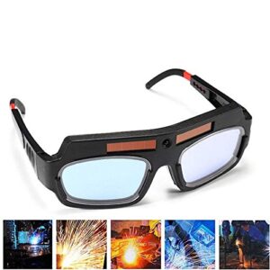 1 pair black solar auto darkening welding goggle safety protective welding glasses mask helmet, eyes goggles mask anti-flog anti-glare goggles