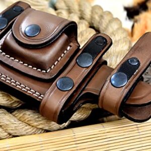 Ottoza Handmade Leather Knife Sheath RIGHT HAND Tracker Knife Sheath - Bushcraft Knife Sheath - Hunting Knife Sheath - Survival Knife Sheath Horizontal Carry Dark Brown TOP GRAIN LEATHER No:37