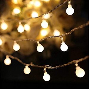 RaThun Globe String Lights 49 Feet 100 led,8 Modes Fairy Plug in Indoor String Lights for Bedroom,Classroom,Outdoor, Patio,Garden,Party,Wedding-Warm White