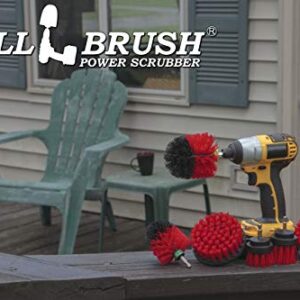 Cleaning Supplies - Drill Brush - The Ultimate Stiff Bristle Cleaning Attachment Kit - Outdoor - Fire Pit - Fountain - Scrub Brush - Garden - Patio - Grout Cleaner - Concrete - Marble - Headstone