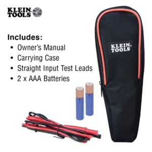 Klein Tools CL360 CL360 Electrical Tester, Open Jaw Fork Non-Contact Voltage Meter with TRMS Technology, with Case, Test Leads and Batteries