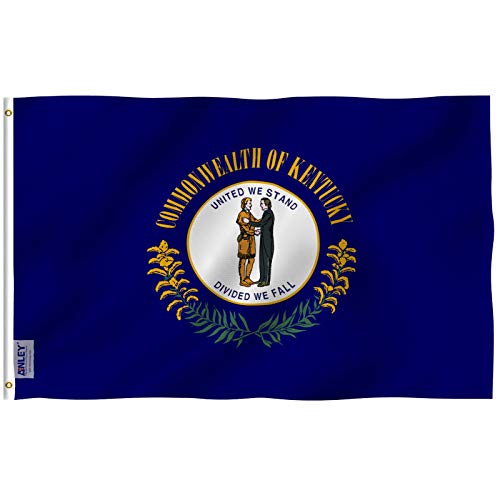 ANLEY Fly Breeze 3x5 Foot Kentucky State Flag - Vivid Color and Fade Proof - Canvas Header and Double Stitched - Kentucky KY Flags Polyester with Brass Grommets 3 X 5 Ft