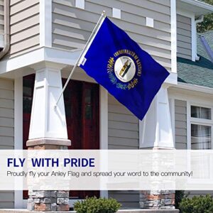 ANLEY Fly Breeze 3x5 Foot Kentucky State Flag - Vivid Color and Fade Proof - Canvas Header and Double Stitched - Kentucky KY Flags Polyester with Brass Grommets 3 X 5 Ft