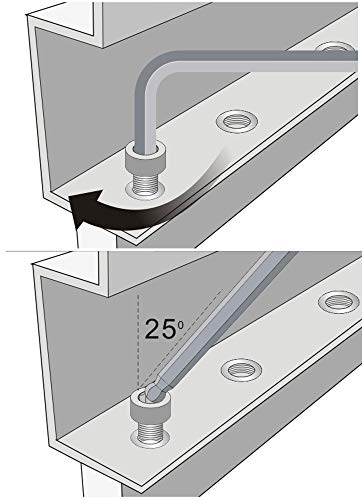 Lichamp 18-Piece Long Allen Wrenches Sets, Metric and Standard Allen Key Set Hex Key with Ball End, SAE 1/16 to 3/8 inch, Metric 1.5 to 10 mm