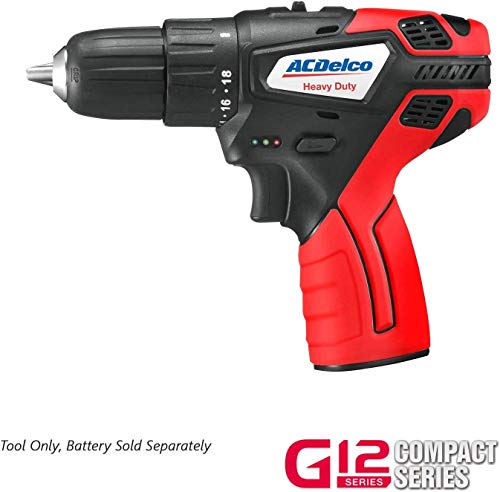 ACDelco ARD12119T G12 Series 12V Cordless Li-ion 3/8” 265 In-lbs. Compact Drill Driver - Bare Tool Only