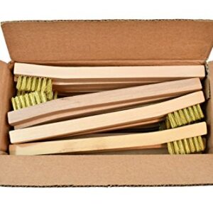 24 Pack Brass Wire Brush Tooth Brushes