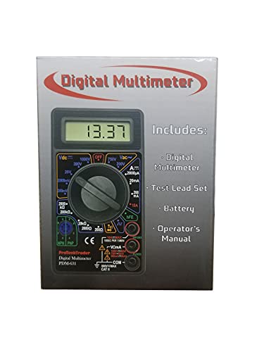 7 Function Digital Multimeter AC DC Voltage Resistance Current Transistor Diode Audible Continuity Buzzer and Square Wave Output