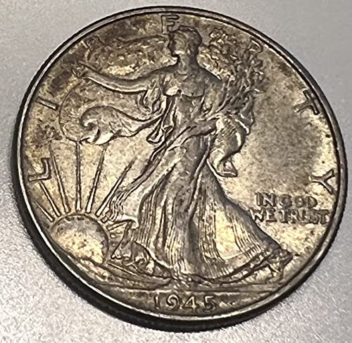 1945 P Silver Walking Liberty WWII Coin Half Dollar AU-55