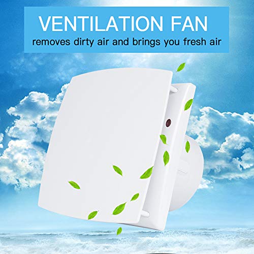 Hon&Guan Wall Exhaust Fan, 4 Inch Exhaust Fan Bathroom Wall Exhaust Fan, Kitchen Exhaust Fan for HVAC System-Super Silent 55CFM.